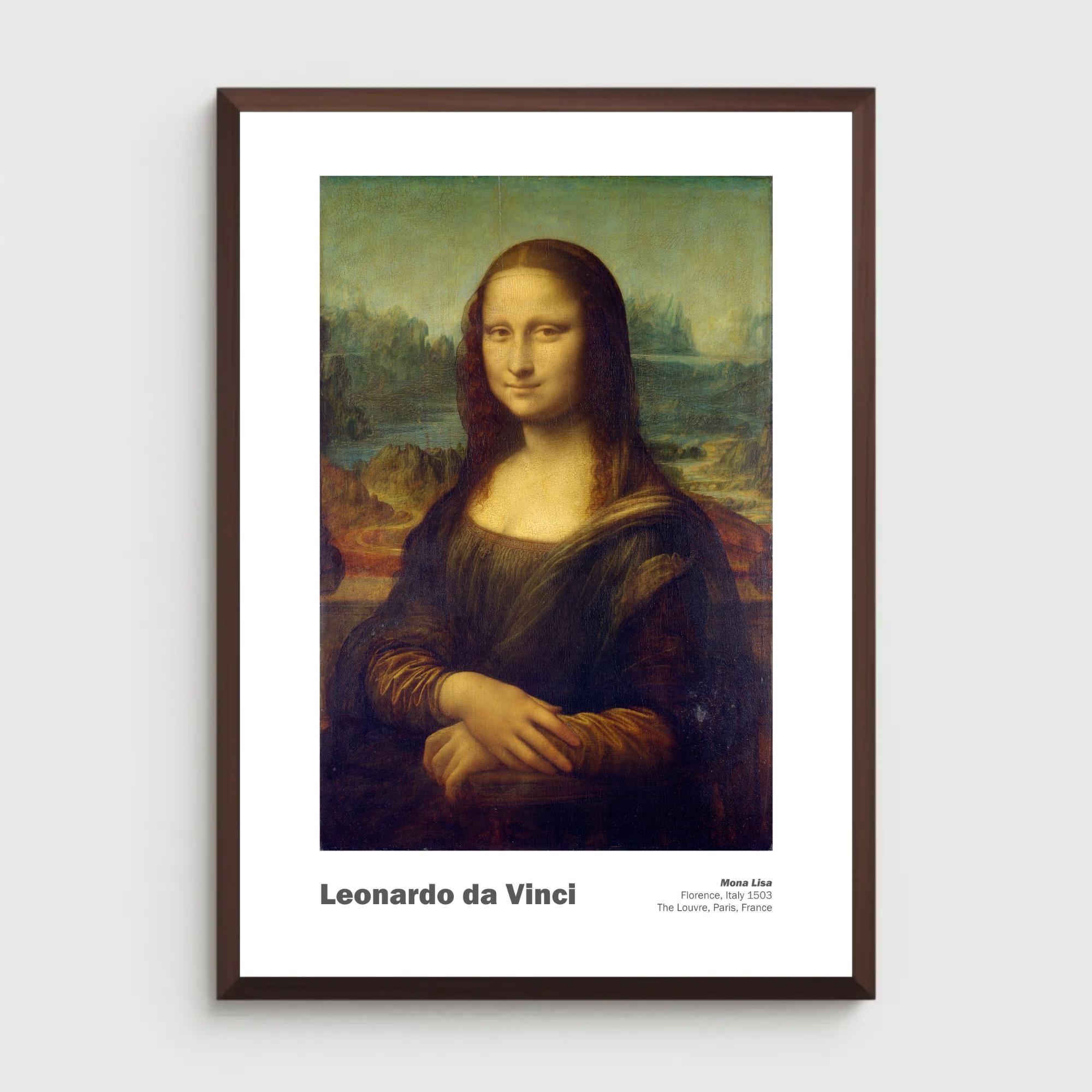 Mona Lisa | Leonardo Da Vinci | Art Print, Poster, Wall Art, Home Decor ...