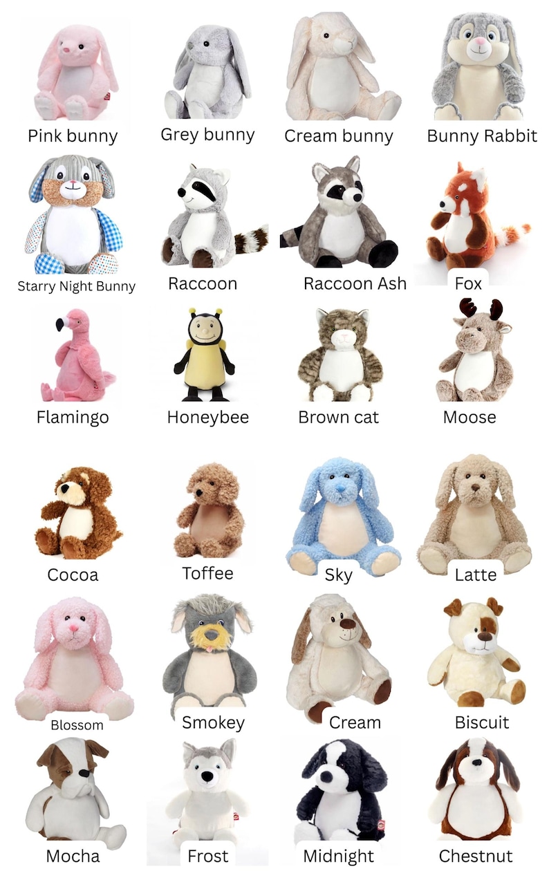 Personalized Embroidered Plush Toy: Custom Stuffed Animal, Baby ...