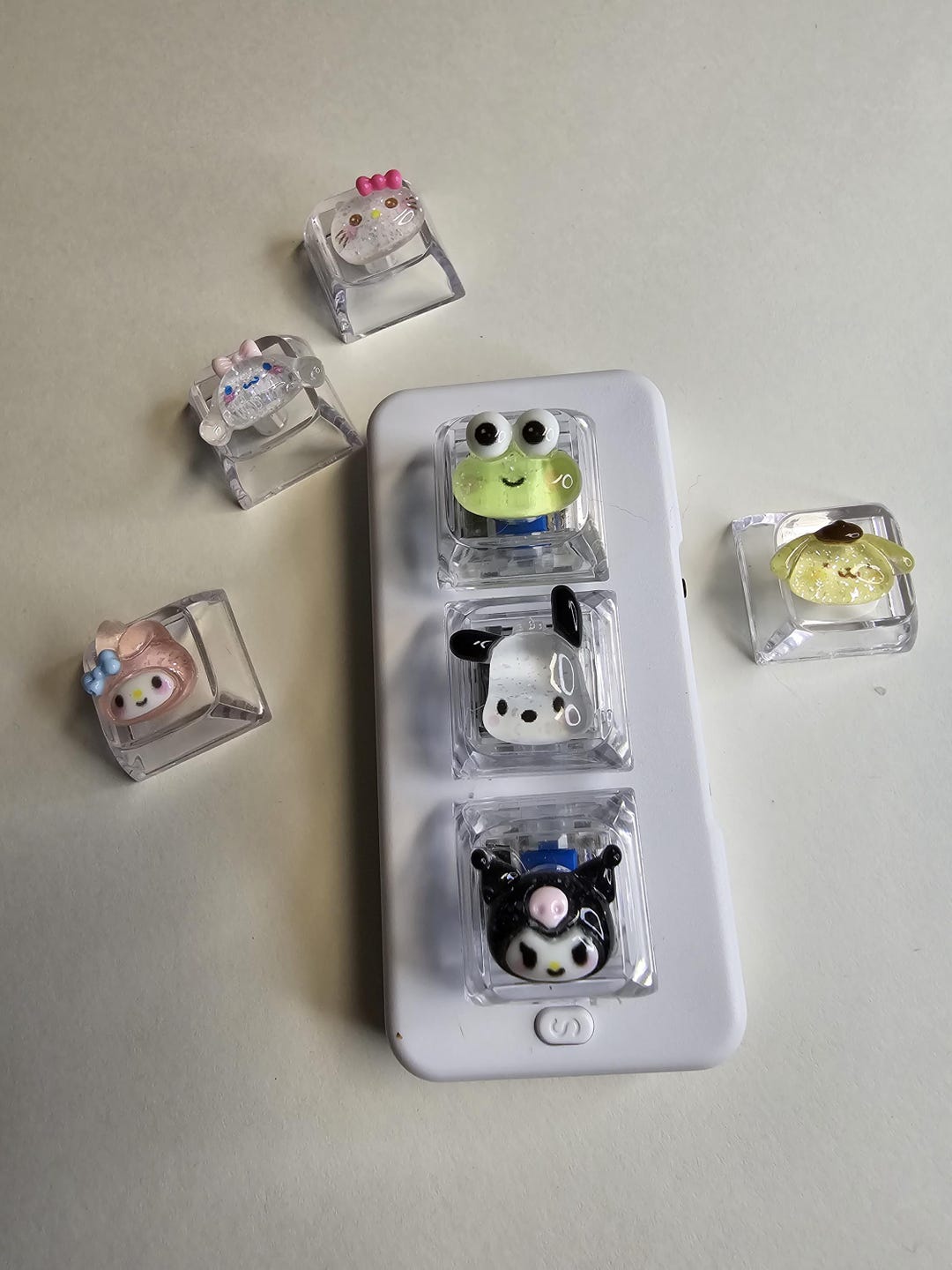 3 Keycaps Set: Kawaii & Moon Girl Set of Choice, Cute Keyboard Key ...