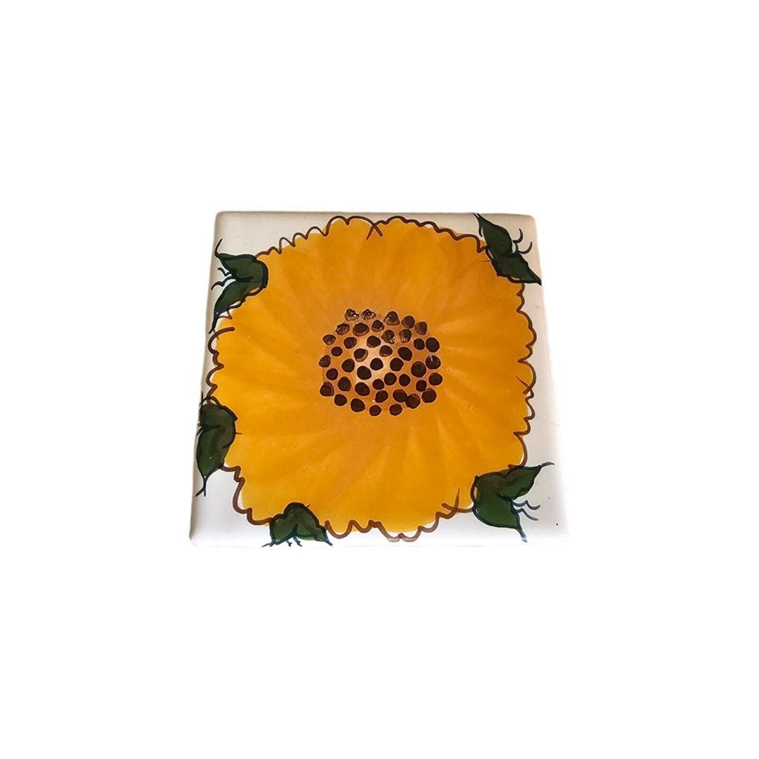 Jan Pugh Packer Creek Pottery Sunflower Tile Trivet - Etsy