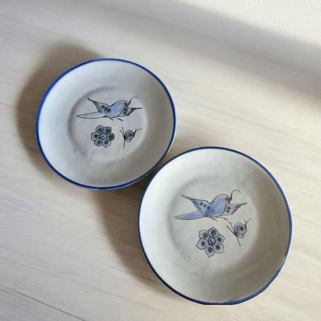 2 Ken Edwards El Palomar Blue Bird Pottery Salad Plate Blue Brown - Etsy