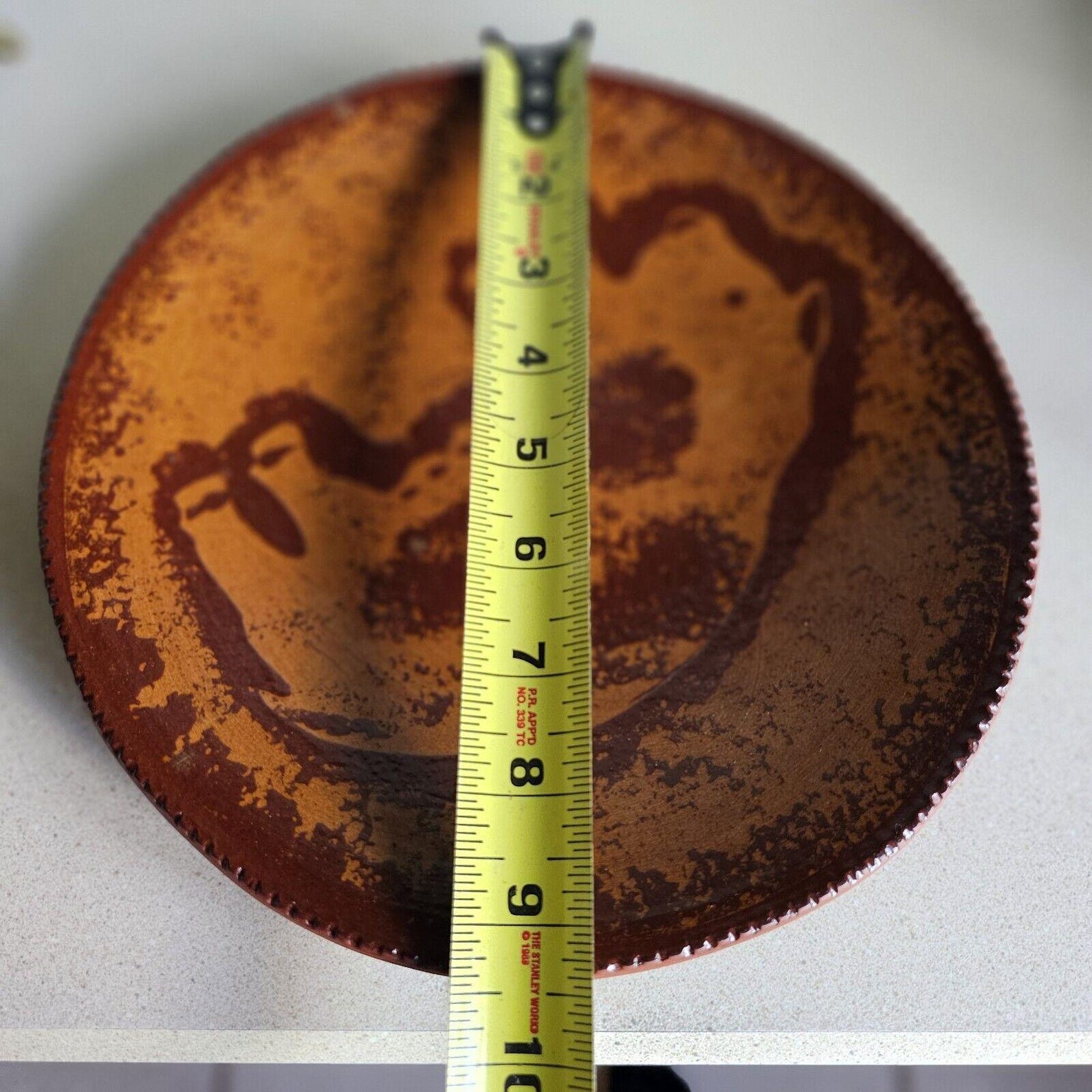 Signed Ned Foltz Redware Pottery Pig 9 Plate 87 Vintage Unique - Etsy