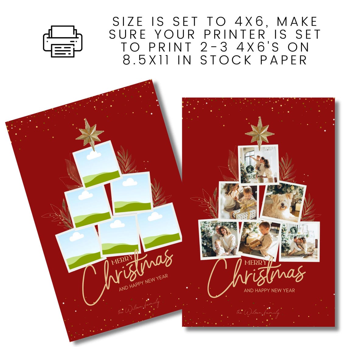Personalized Christmas Card Bundle | Photo Collage | Holiday Card ...