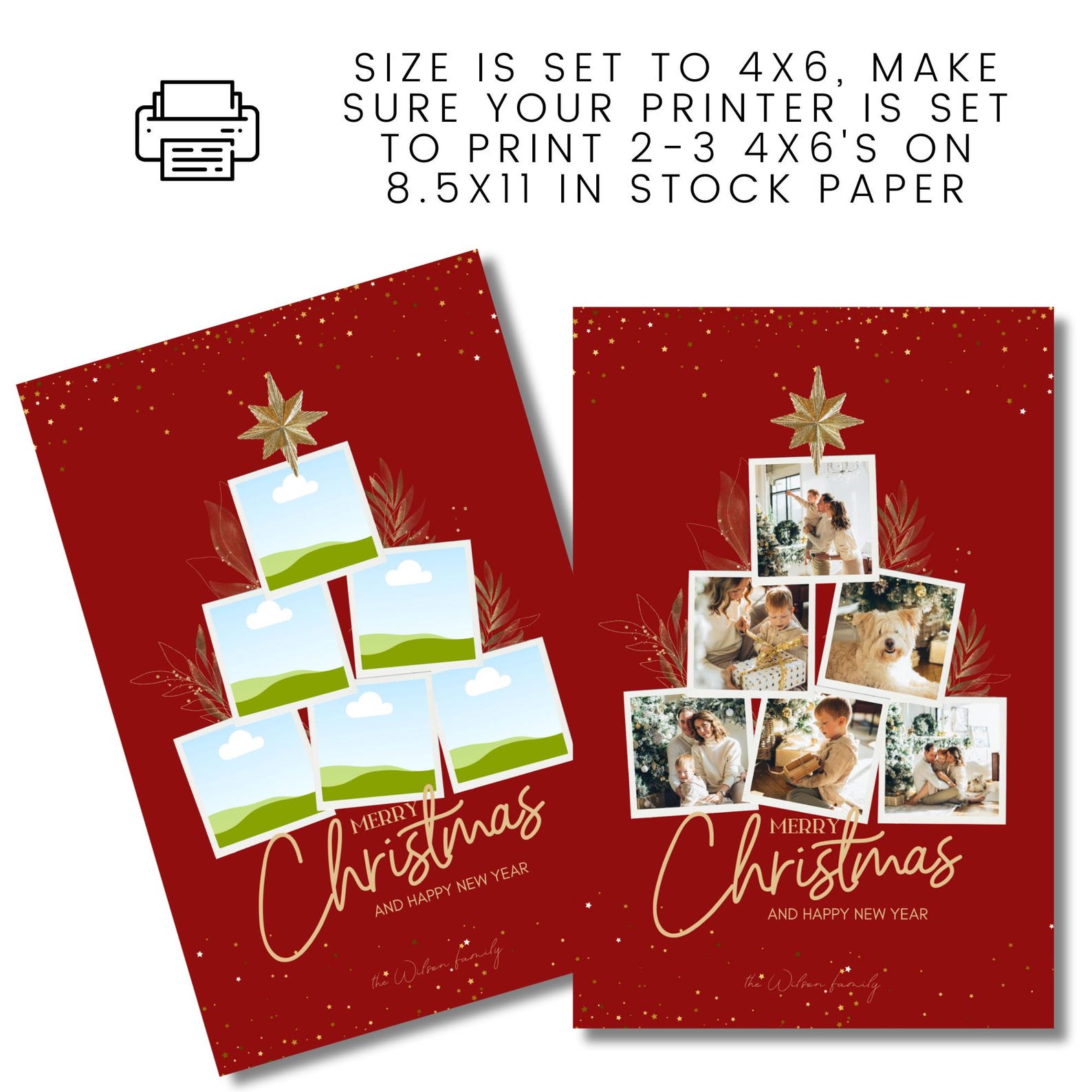 Personalized Christmas Card Bundle | Photo Collage | Holiday Card ...