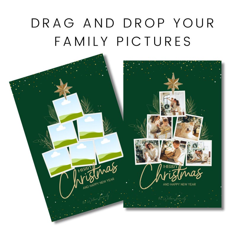 Personalized Christmas Card Bundle | Photo Collage | Holiday Card ...