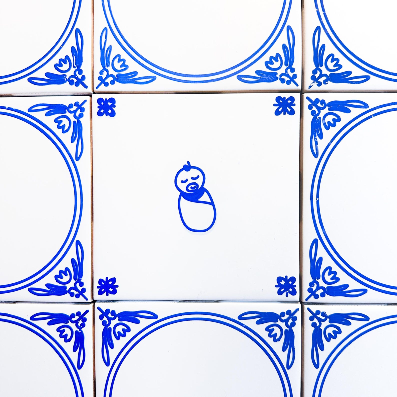 Custom Birth Announcement Delft Tile - Etsy