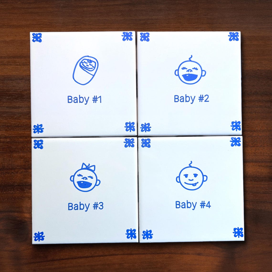 Custom Birth Announcement Delft Tile - Etsy