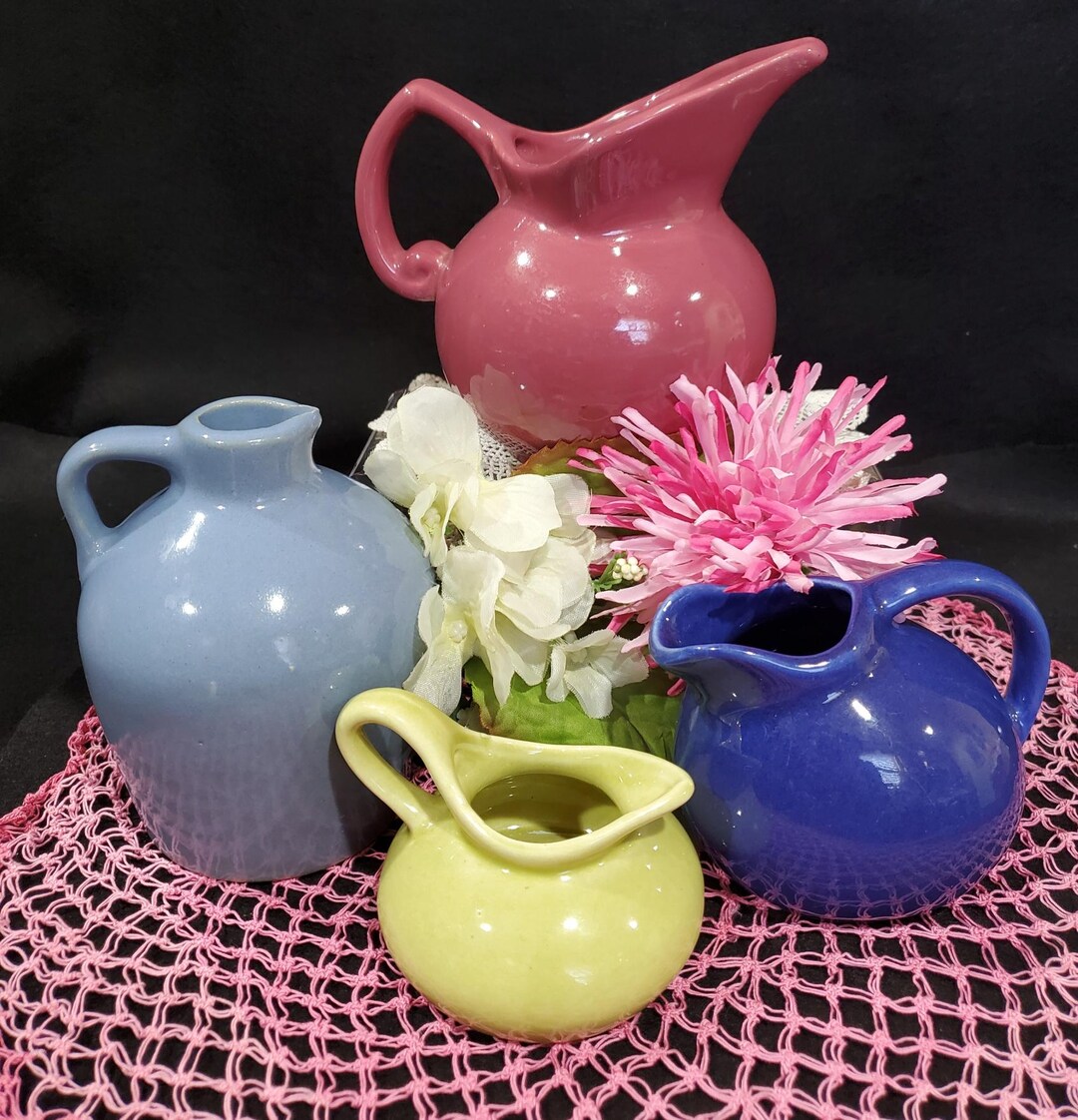 Vintage Art Pottery Creamers: 1940s Small Pitchers & Jug - Etsy Australia