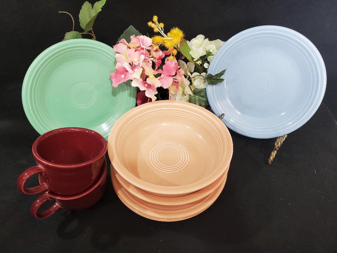 Vintage Fiesta Ware: Retired Colors - Apricot, Green, Periwinkle, Red ...