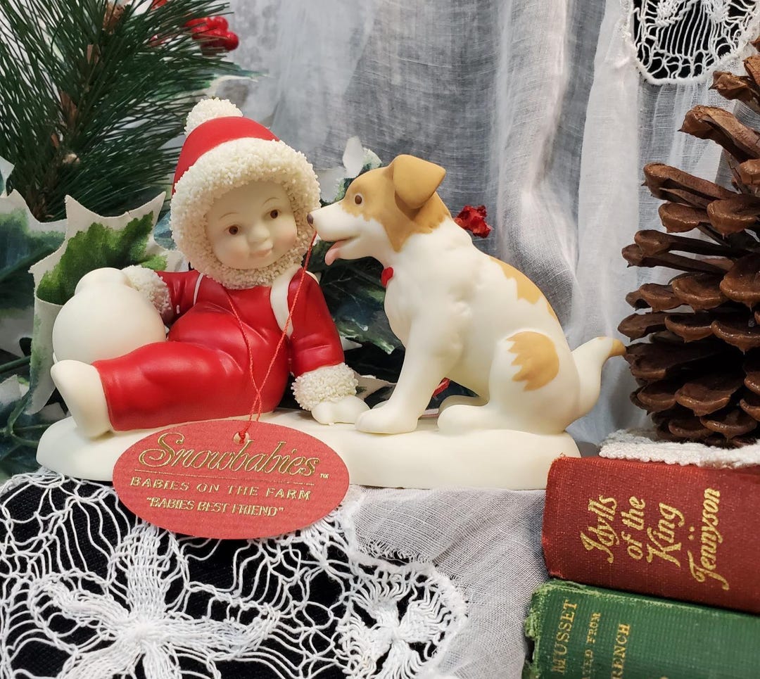 Figura vintage de Snowbabies: Babies Friend, Dpto. 56 (con caja y ...