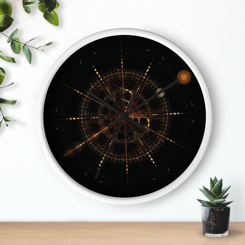 Cosmic Wheel of Time Wall Clock - Luxury Vintage Heritage Moving Gear ...