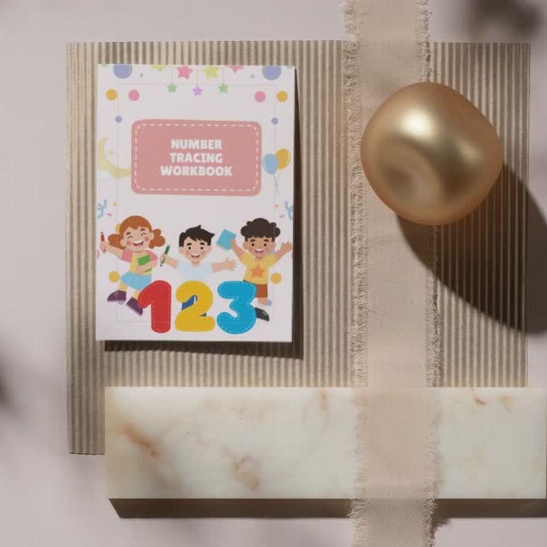 Editable Kids Workbook Alphabet Writing & Number Tracing Learning to ...