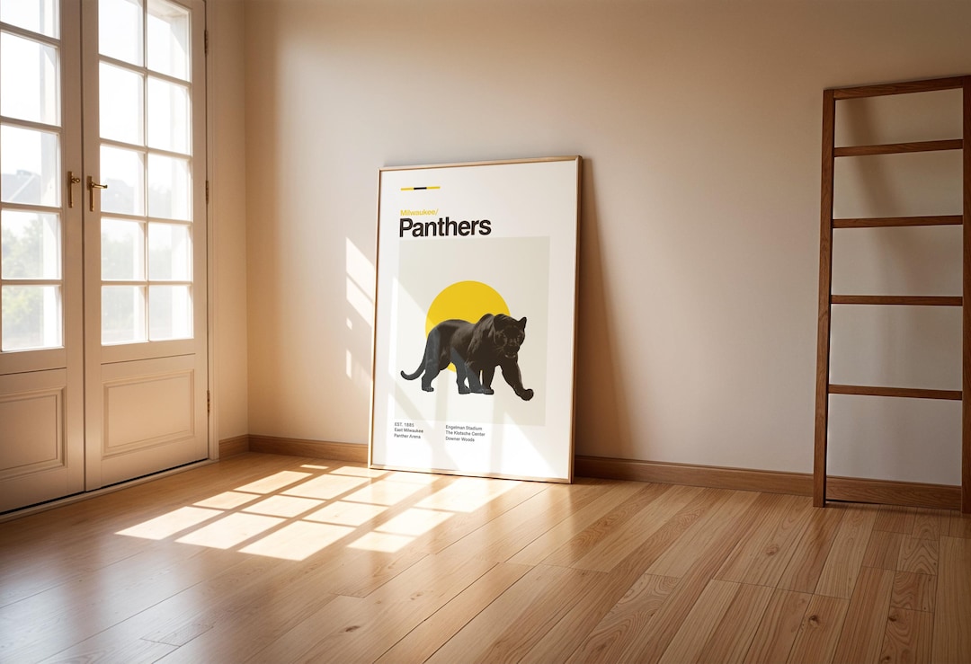 UWM Milwaukee Panther Poster, UWM, Wisconsin, Milwaukee, Panthers, Dorm ...