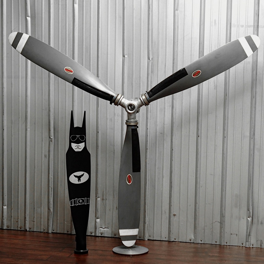 96" 3-bladed Metal RIGHT OFF the PLANE Aviation Art Metal Airplane ...