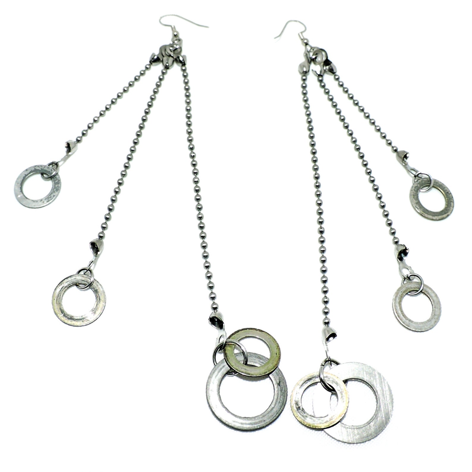 Bombshell Dangle Industrial Modern Earrings From Real Flying - Etsy