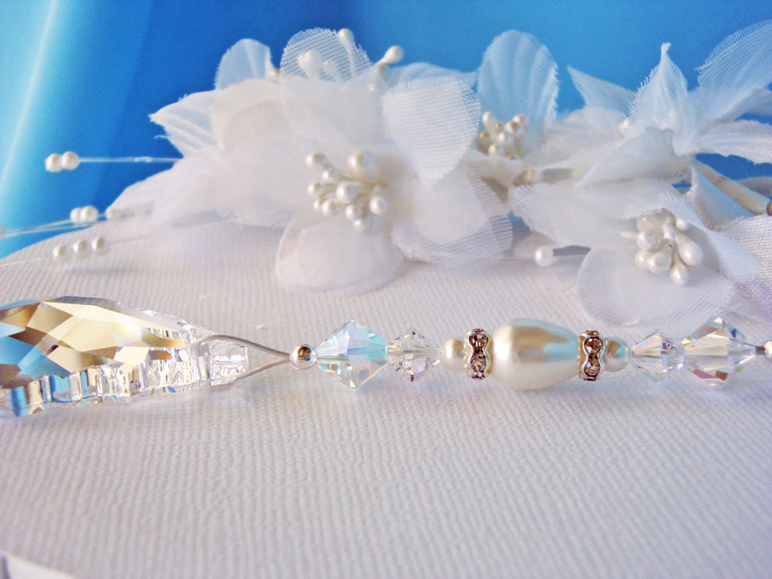 White Ceiling Fan Pull Chain Swarovski Crystal Light Pulls - Etsy