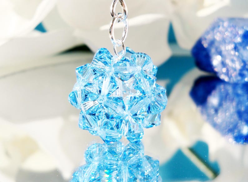 Crystal Ball Key Chain, Swarovski Crystal Keychain, Key Chain Bling ...