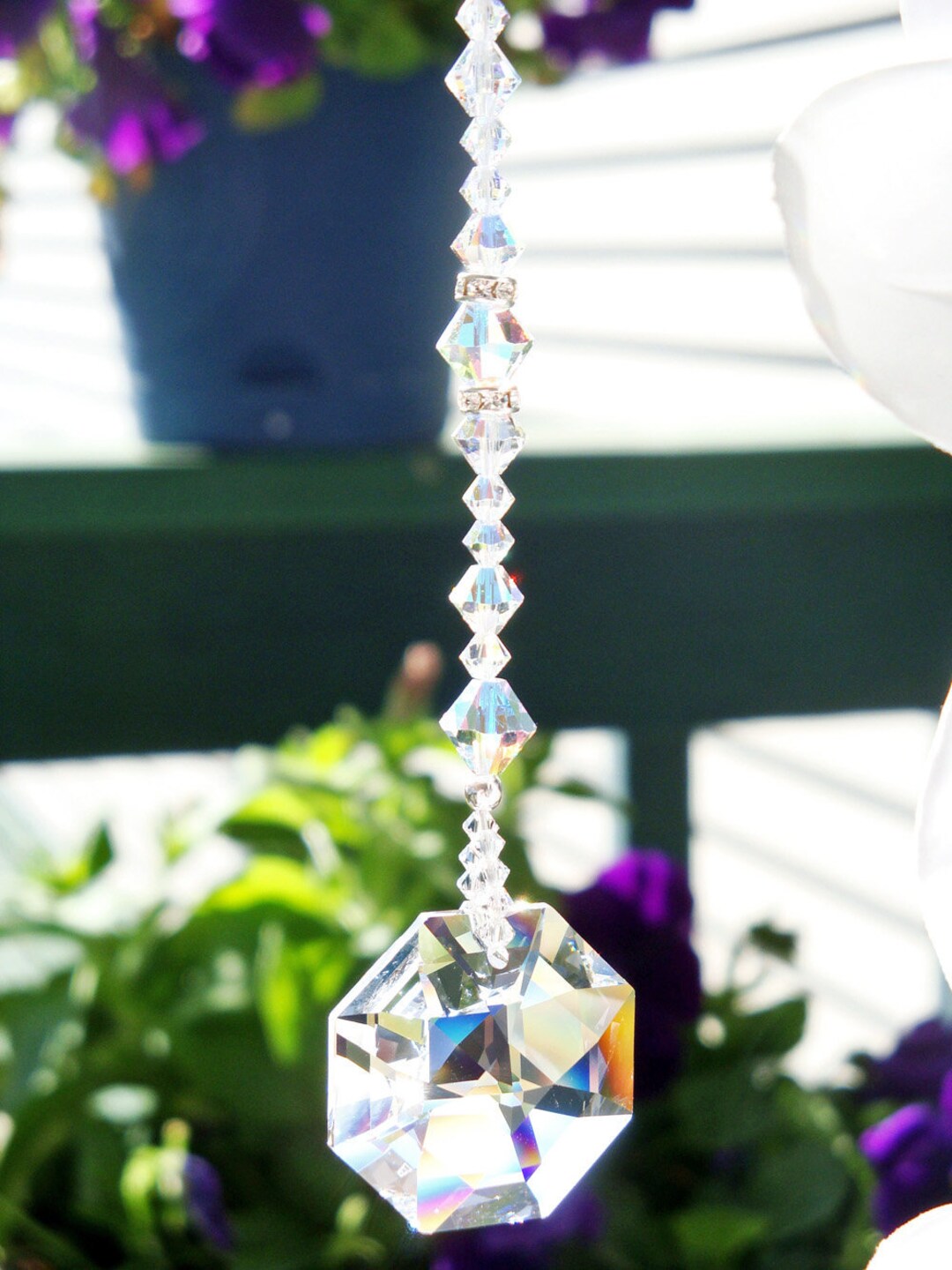 Crystal Car Mirror Charm, Swarovski Crystal Car Accessories, Suncatcher ...