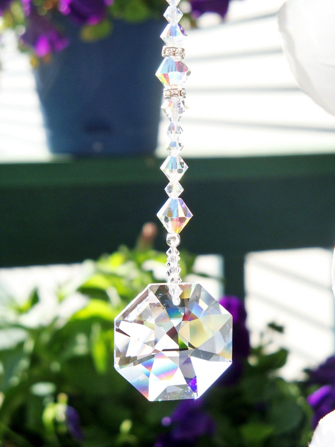 Ceiling Fan Pull Chain, Swarovski Crystal Light Pulls, Prism Suncatcher ...
