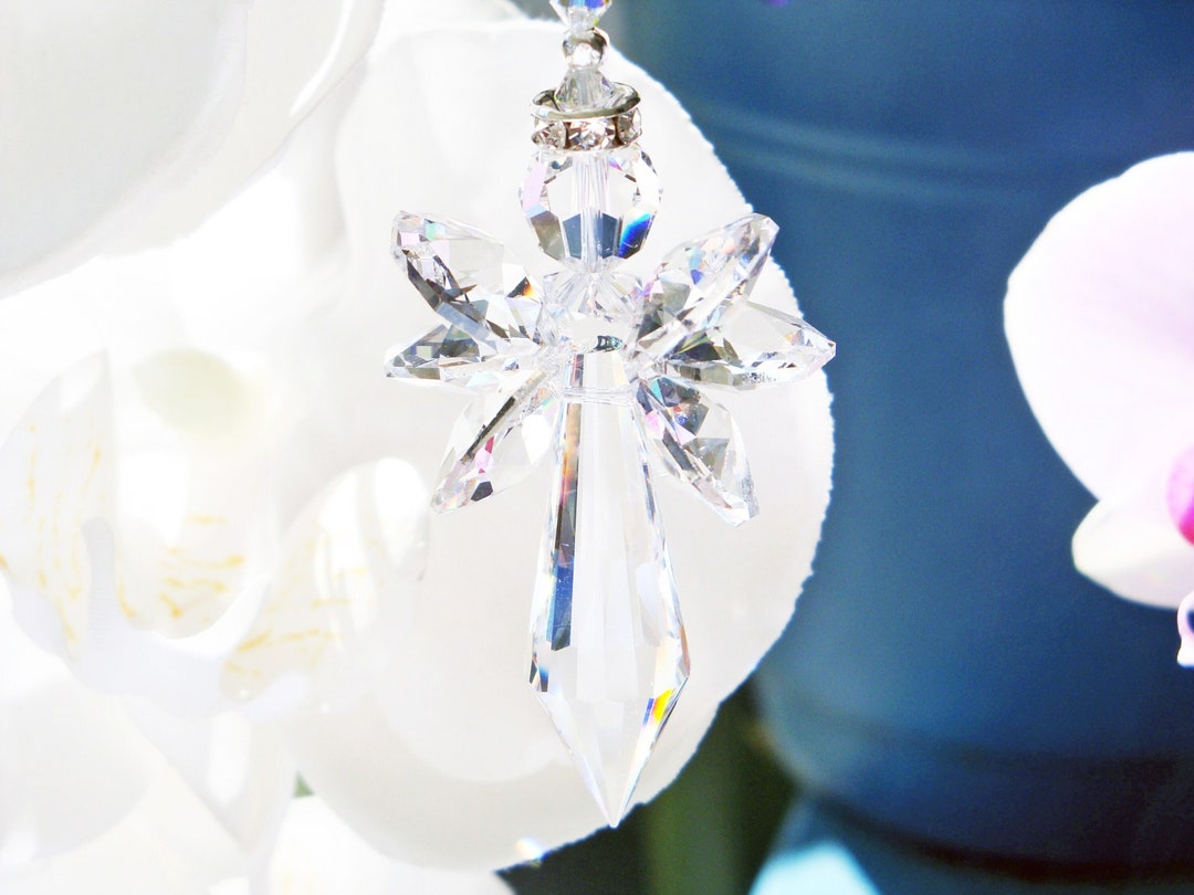 Swarovski Crystal Angel Suncatcher: Guardian Angel Window Suncatcher ...
