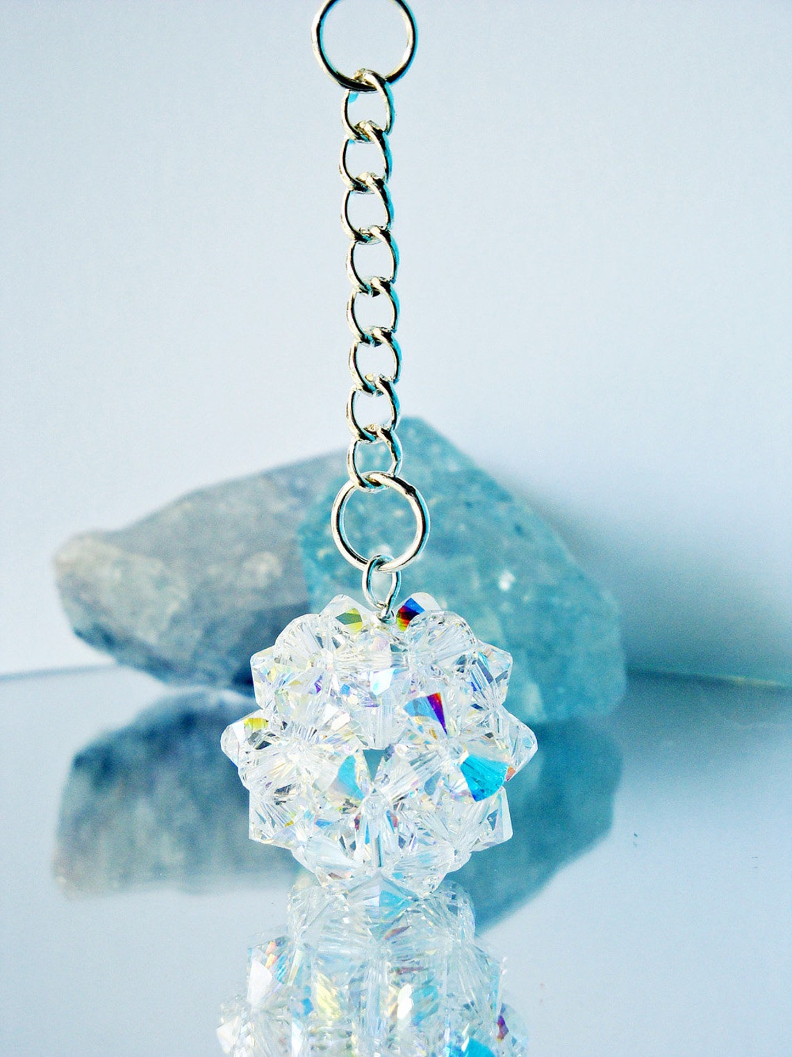 Swarovski Crystal Keychain, Crystal Ball Key Chains for Women, Key Ring ...