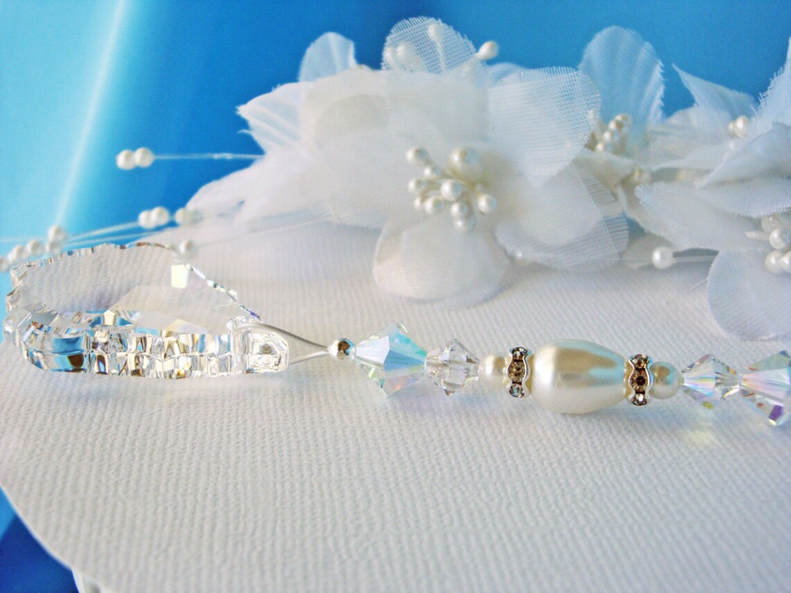 White Ceiling Fan Pull Chain Swarovski Crystal Light Pulls - Etsy