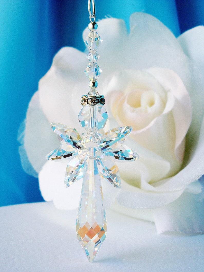 Crystal Angel Suncatcher Car Charm Swarovski Crystal Guardian - Etsy