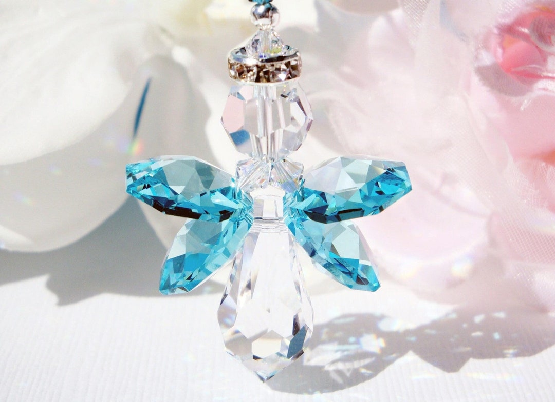 Guardian Angel Car Charm, Crystal Angel Rearview Mirror Charm, Angel ...