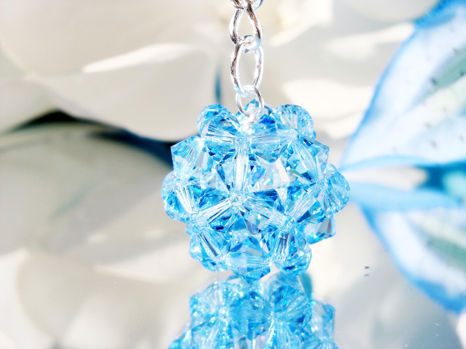 Crystal Ball Key Chain, Swarovski Crystal Keychain, Key Chain Bling ...