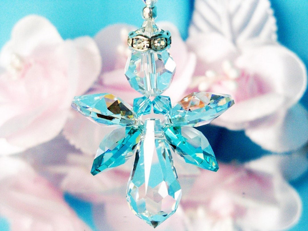 Rear View Mirror Charm, Guardian Angel Suncatcher for Car Mirror ...