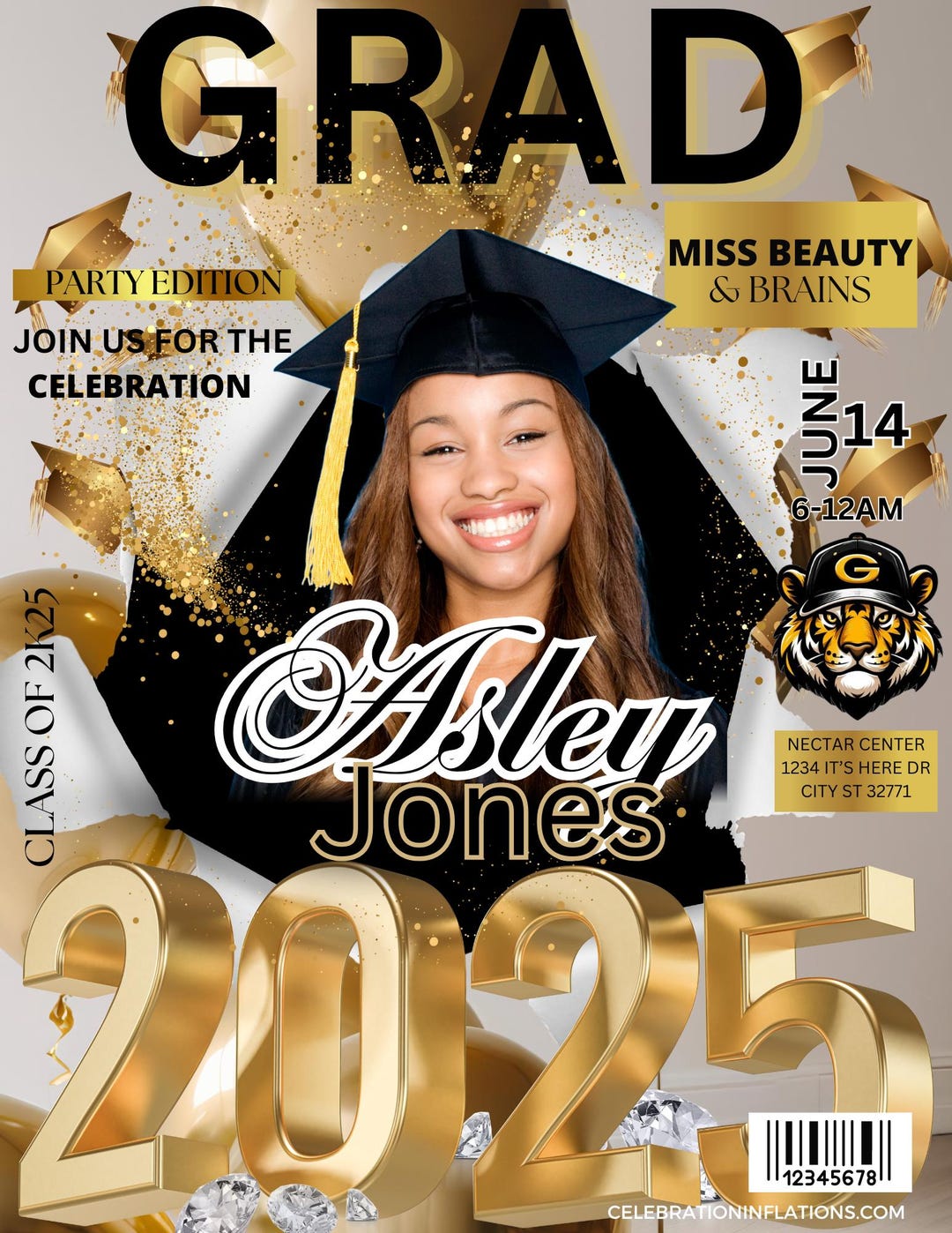 Grad Magazine Cover - Etsy