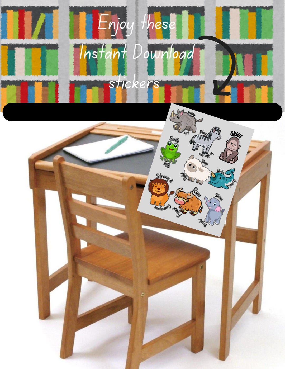 Kids Printable Stickers - Etsy