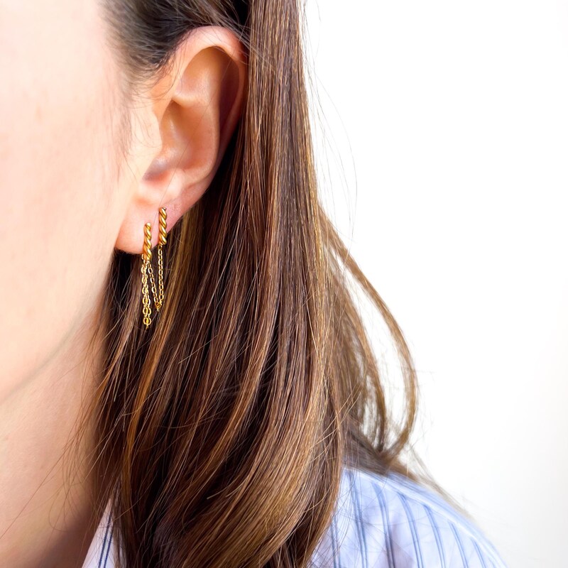 Second Hole Earrings - Etsy