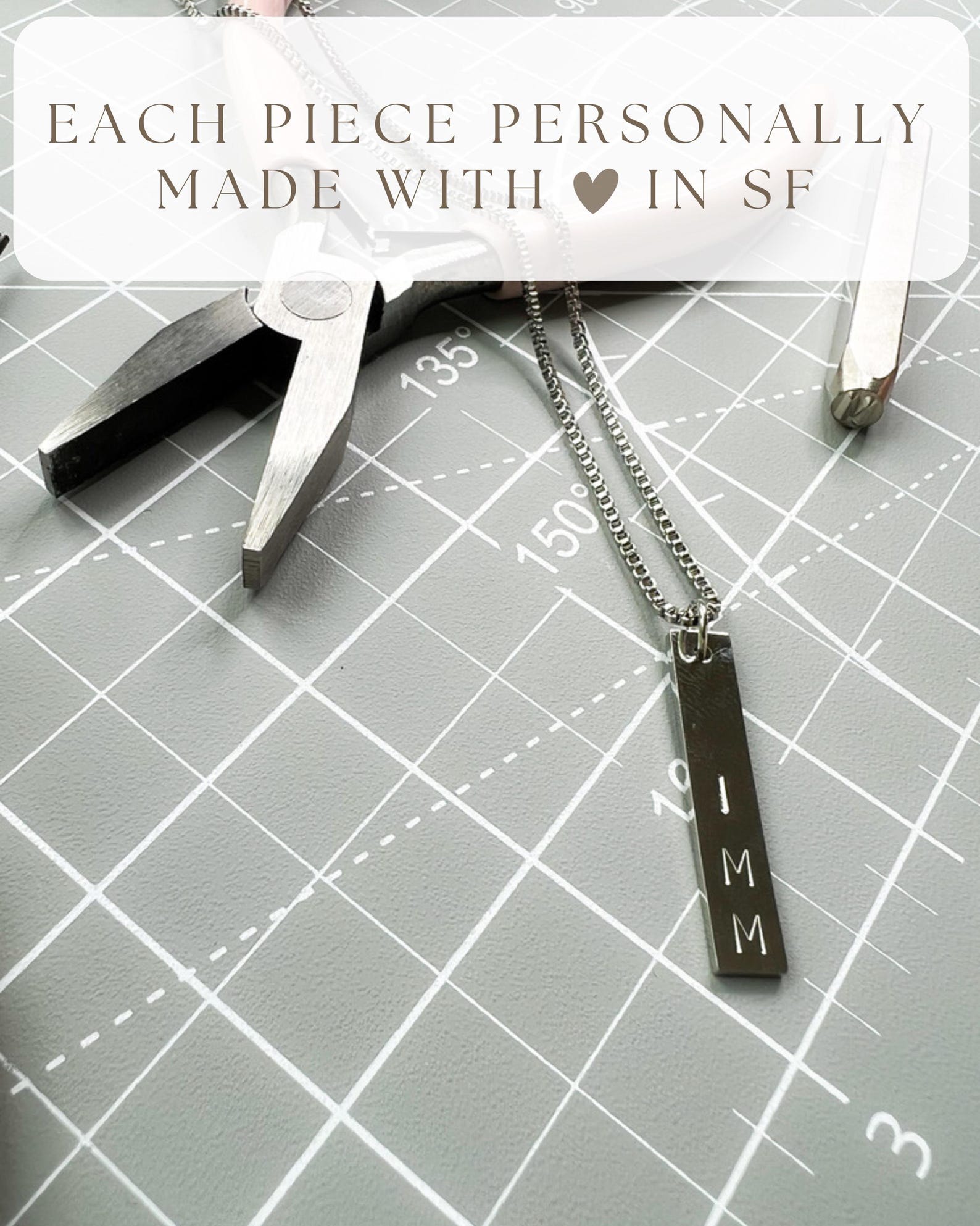 Men Initial Necklace | Waterproof Personalized Jewelry | Custom ...