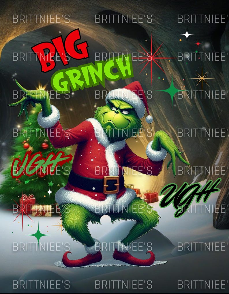 Set of 2 Grinch ugh Ugh Dance Cave Background 2 PNGS Viral Holiday Fun ...