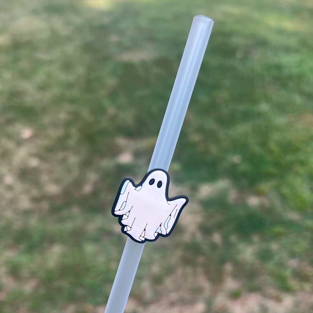 Ghost Straw Toppers | Cute Straw Charms for 6-8mm Reusable Straws ...