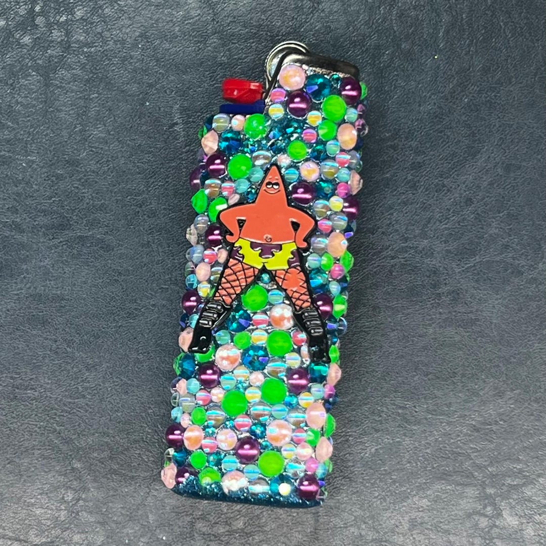 Patrick Star Fishnets Rhinestone Lighter Case | Sparkly Bling ...
