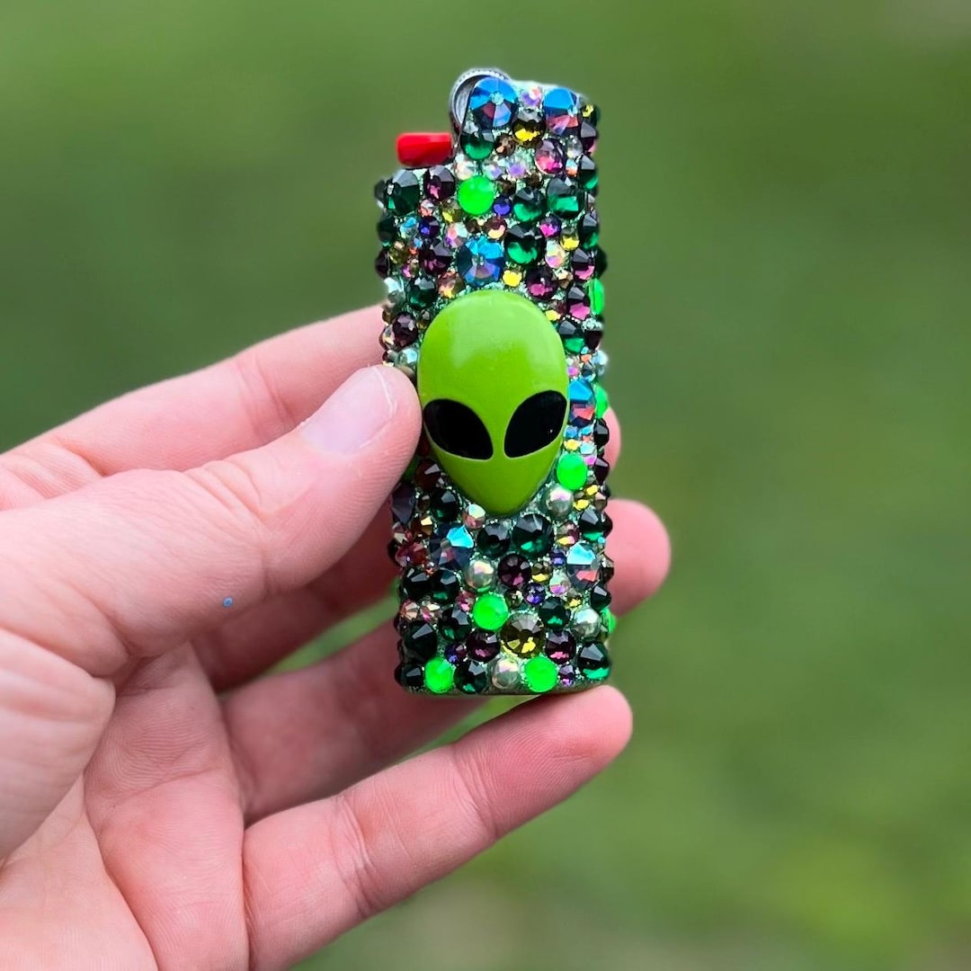 Alien Rhinestone Lighter Case | Junk Case - Etsy