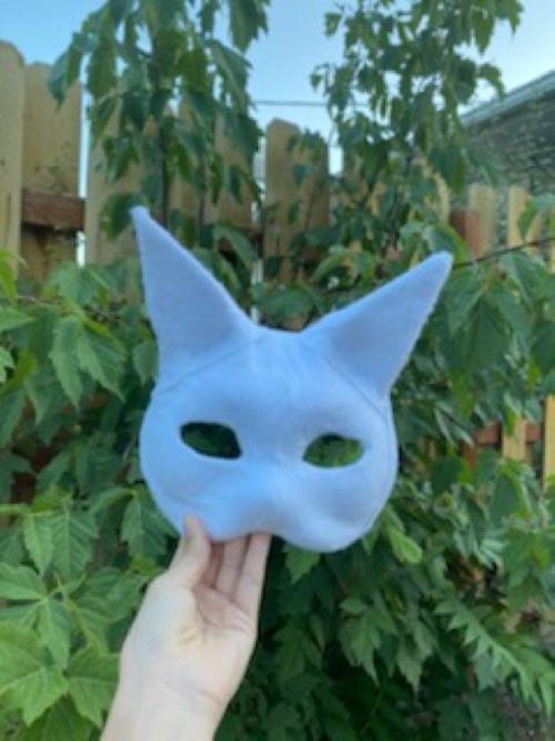 Simple White Cat Mask. - Etsy