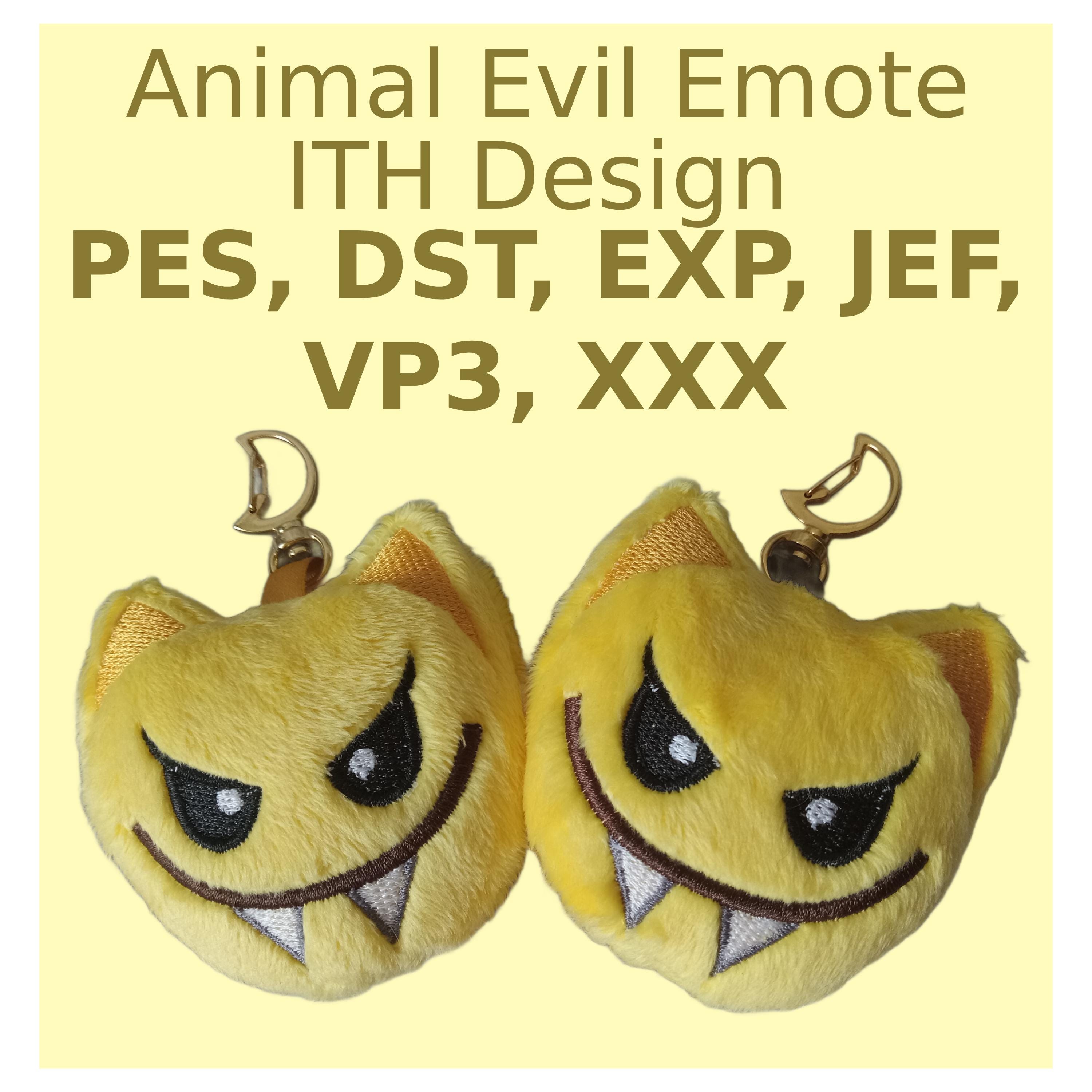 Animal Jam Evil Emote ITH Embroidery Keychain Design - Etsy