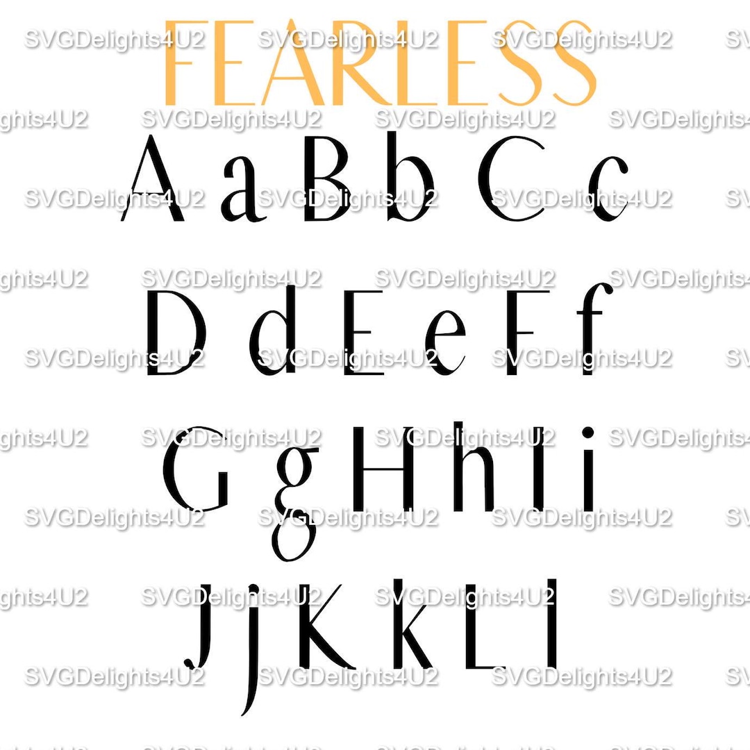 Taylor Swift Fearless Font SVG and TTF Full Alphabet, Numbers, and ...