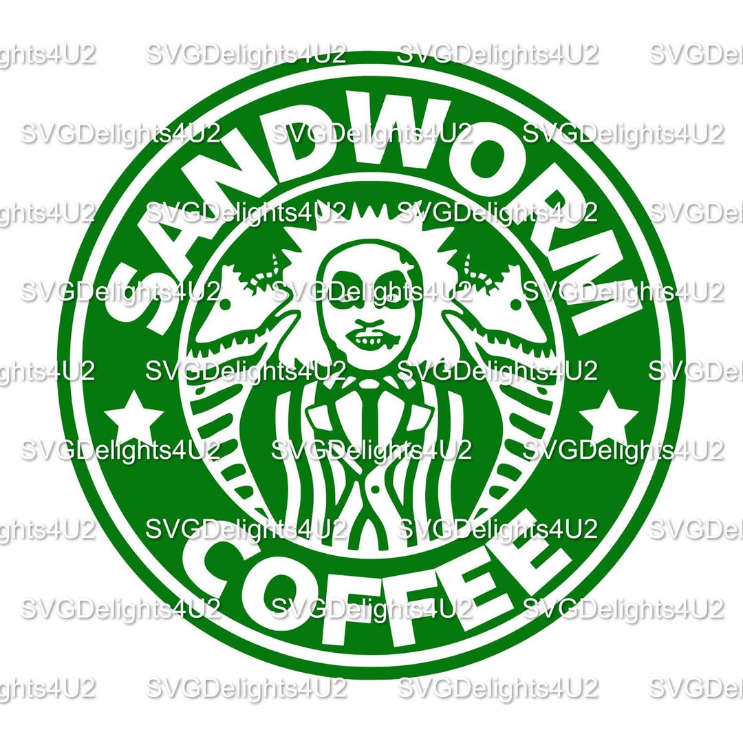 Sandworm Coffee Beetlejuice SVG and PNG Halloween Starbucks Style - Etsy