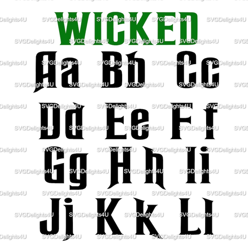 Wicked Font Embroidery File - Etsy