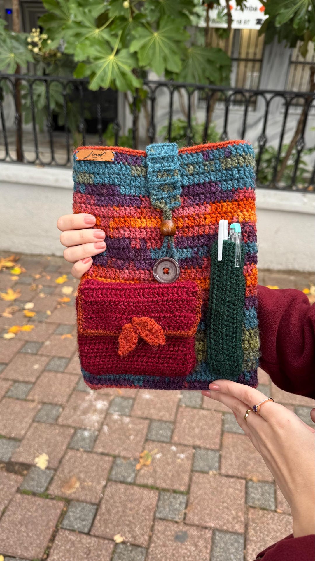 Autumn Book Cover - Crochet Bookcover -tablet Sleeve -organizer ...