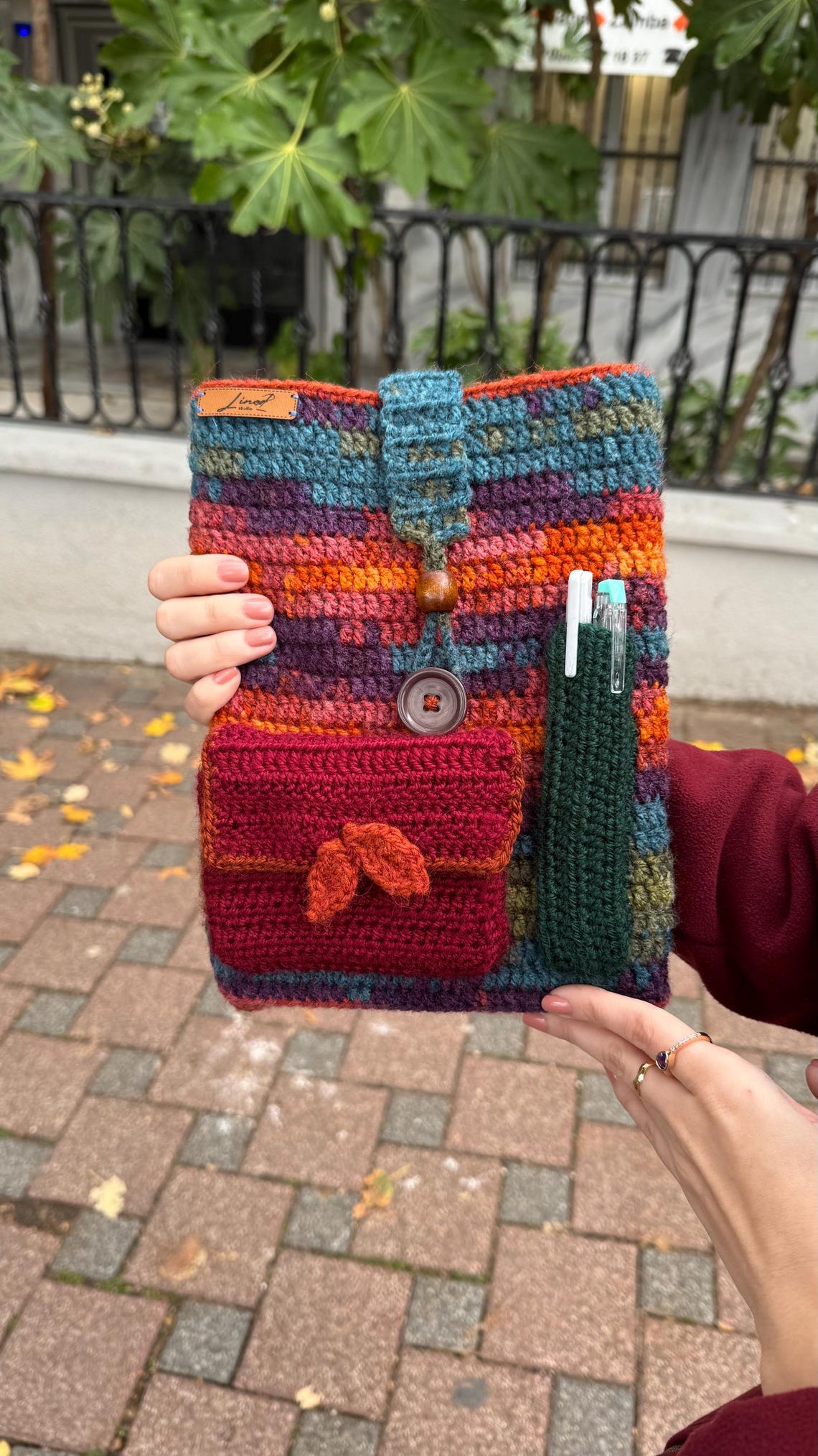 Autumn Book Cover - Crochet Bookcover -tablet Sleeve -organizer ...
