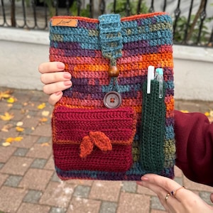 Autumn Book Cover - Crochet Bookcover -tablet Sleeve -organizer ...