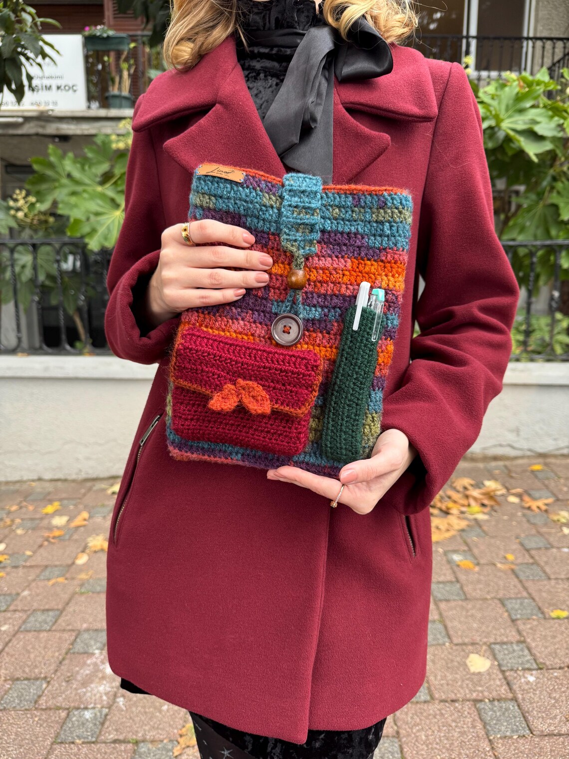 Autumn Book Cover - Crochet Bookcover -tablet Sleeve -organizer ...