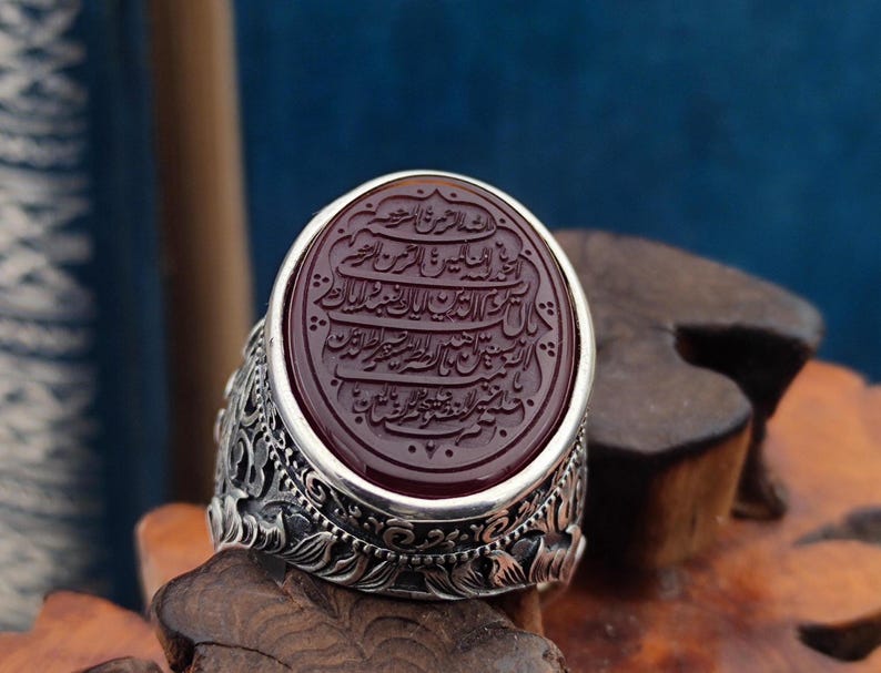 Surah Fatiha Ring, Islamic Ring for Men, Islamic Gift for Men, Handmade ...