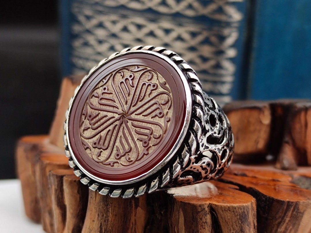 The God" by Writing Islamic Ring for Men, Islamic Gift for Men ...