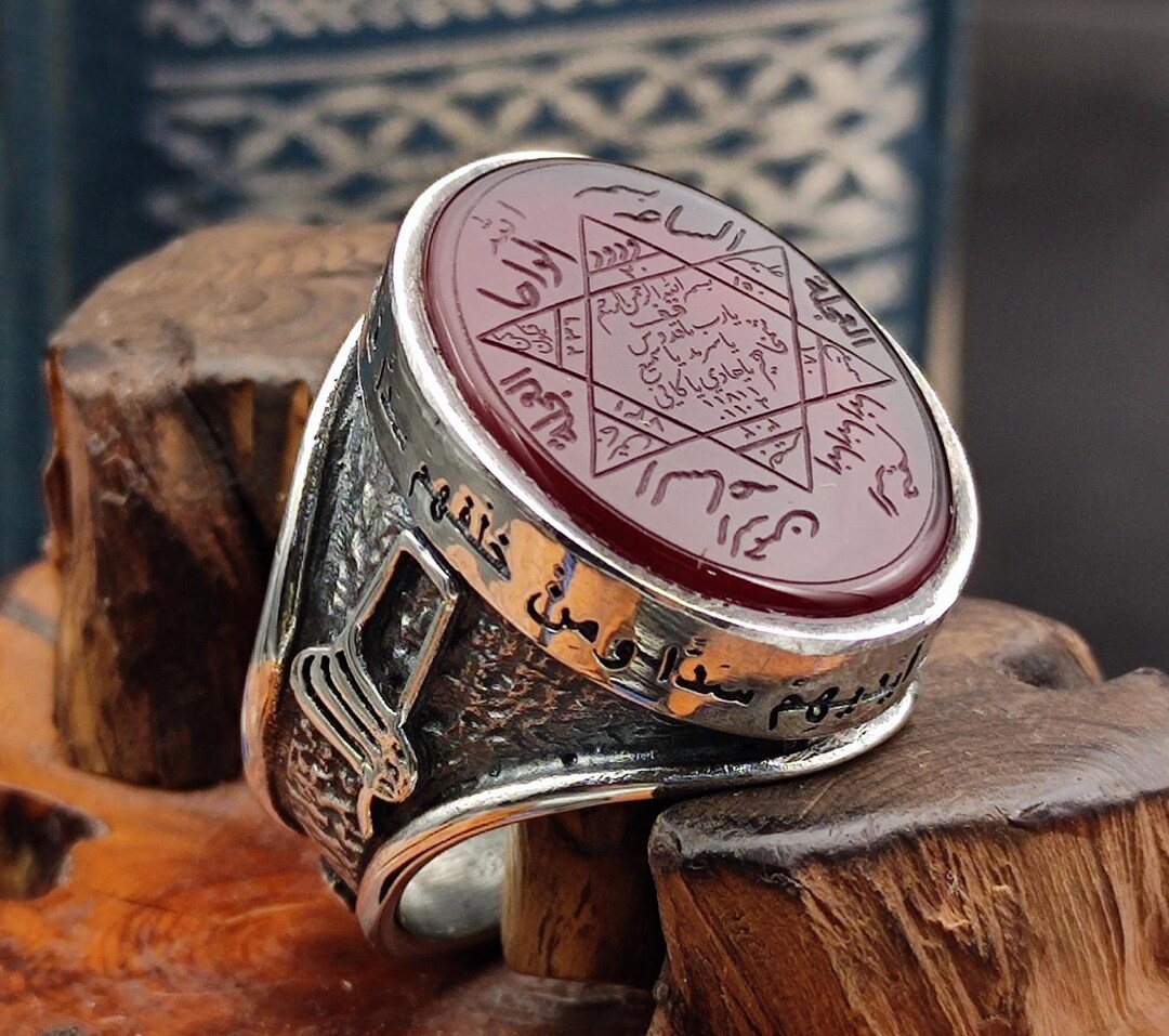 Star of Prophet Davied" by Writing Islamic Ring for Men, Islamic Gift ...